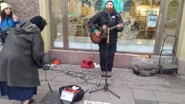 Ленинград (СПб), Лиговский проспект - уличный гитарист Leningrad (St. Petersburg) - street guitarist