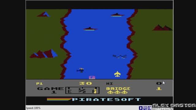 RIVER RAID игра самолёт по реке ATARI XL XE