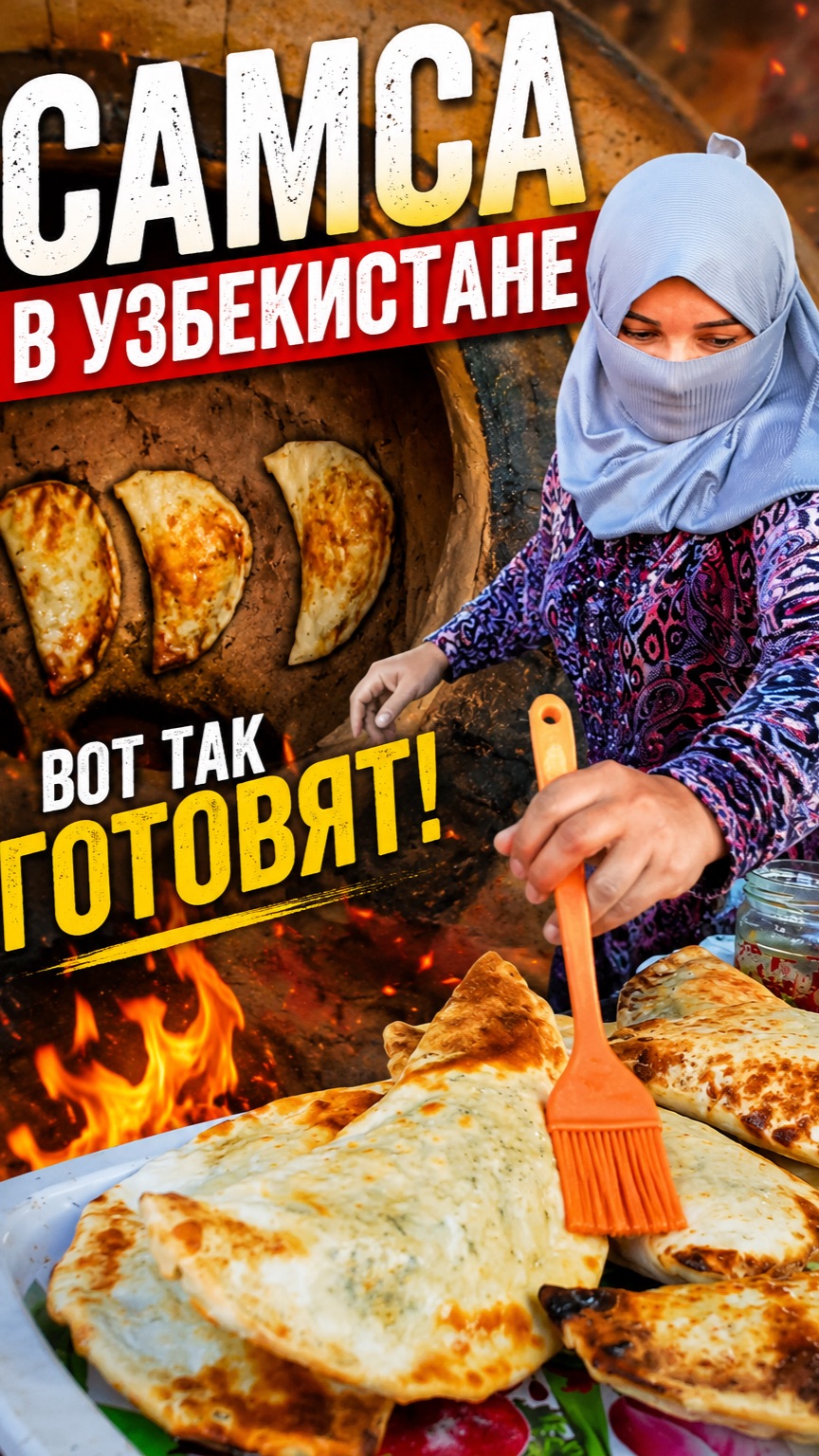 Кок самса в Узбекистане! Готовят всей семьёй 🇺🇿