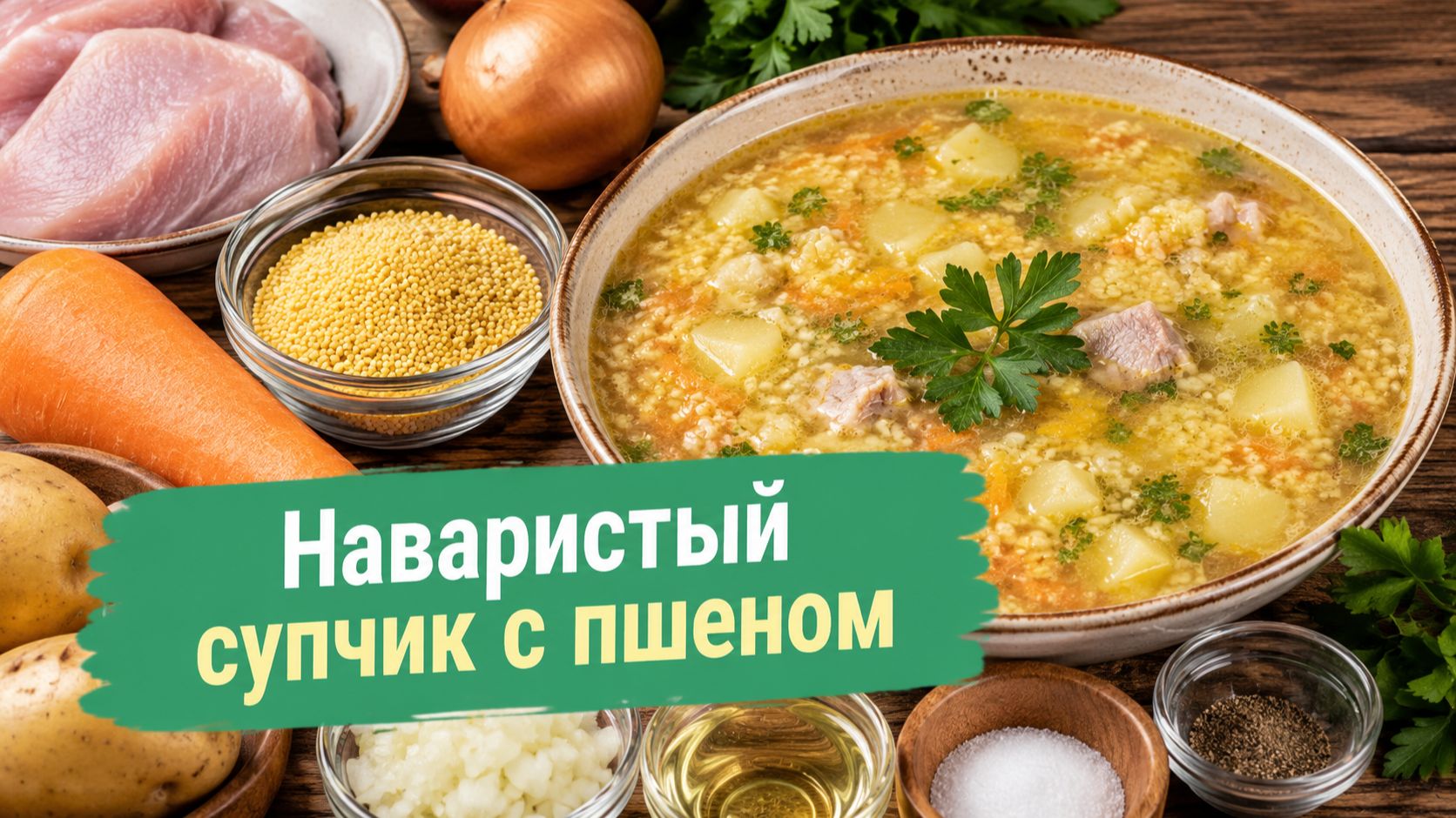 Наваристый супчик с пшеном