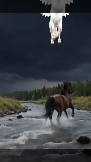 Пегас и лошадь