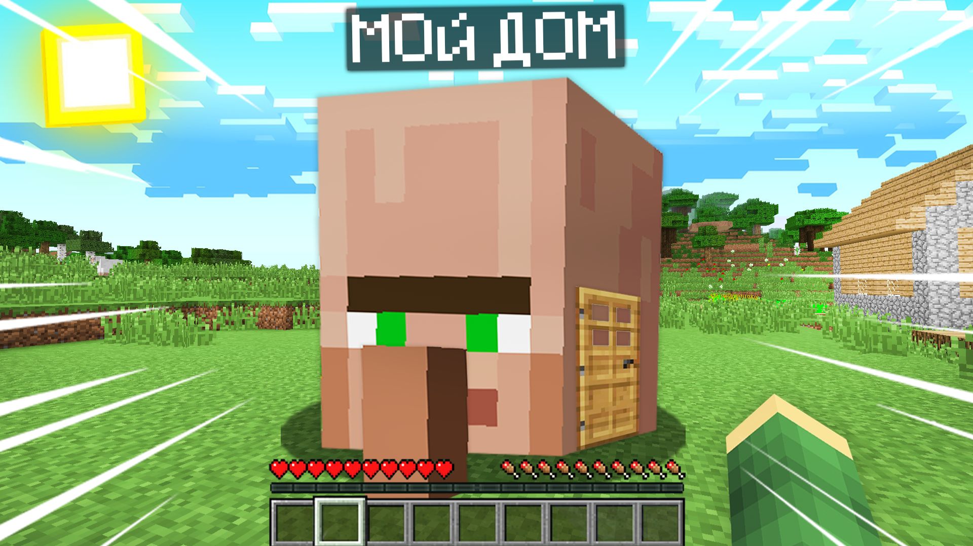 Я ПОСТРОИЛ ДОМ В ГОЛОВЕ ЖИТЕЛЯ В МАЙНКРАФТ | Риколит Minecraft