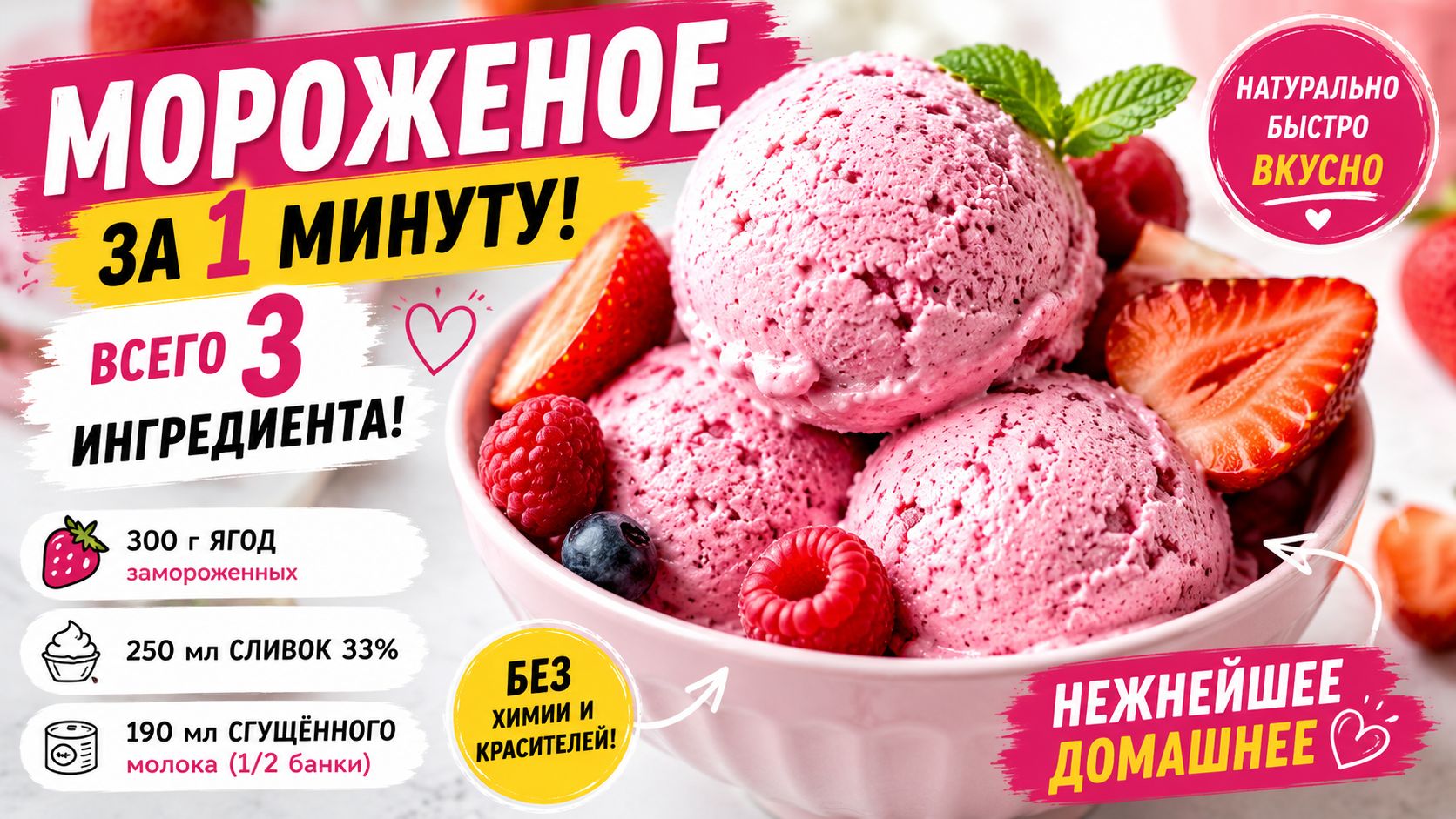 Домашнее мороженое за 1 минуту!