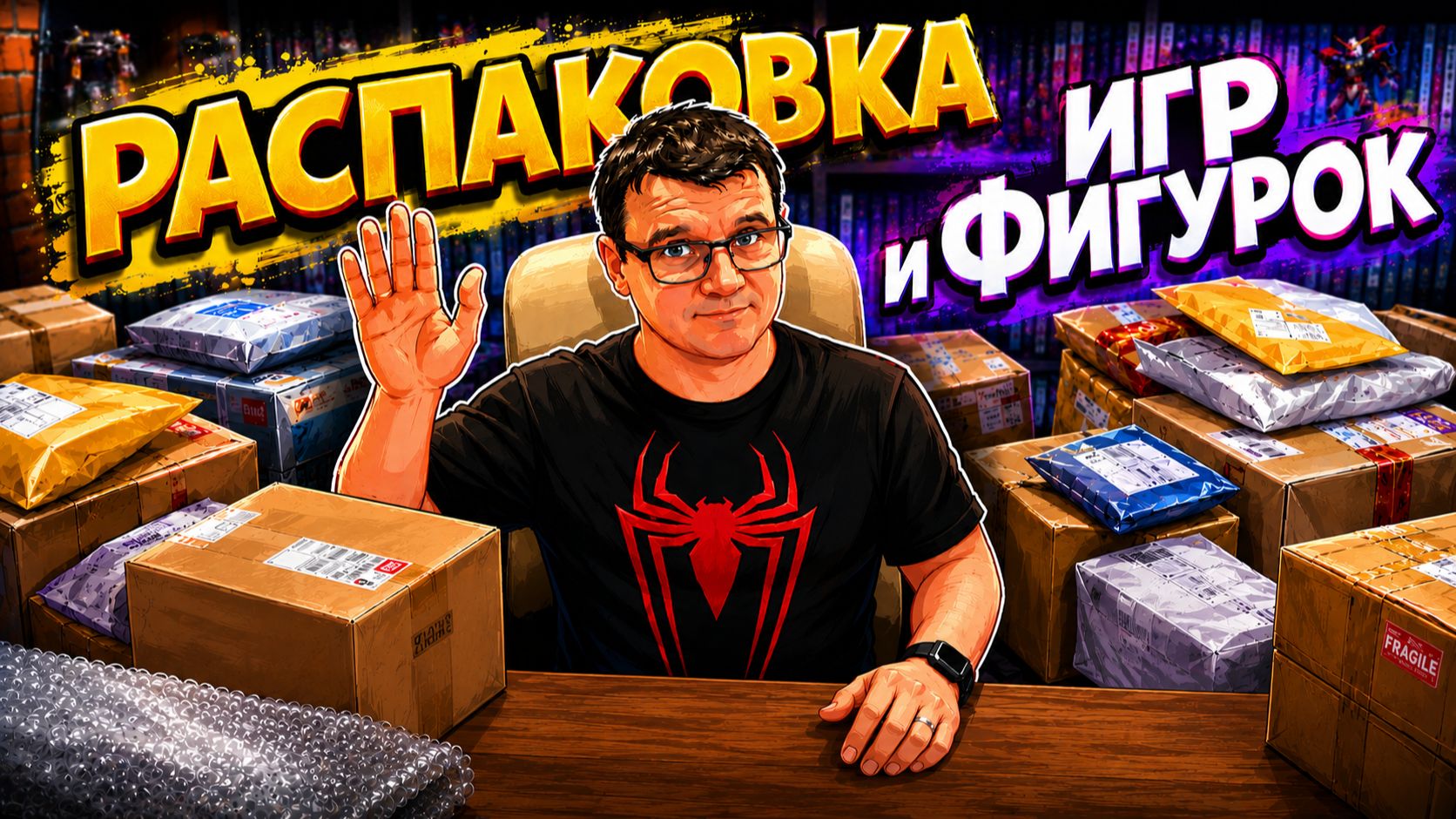 Ретро распаковка 12 / Игры и Фигурка
