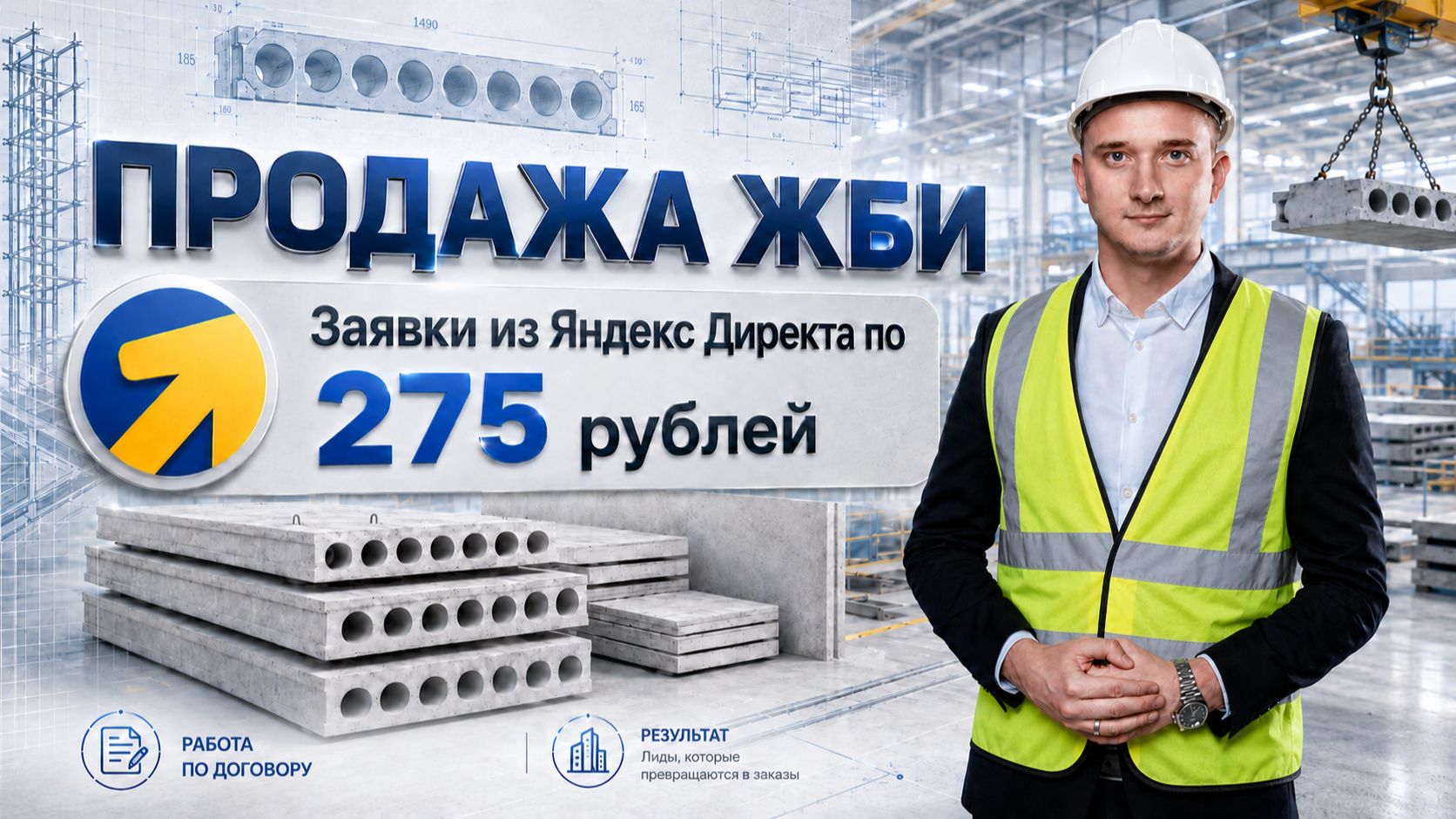 КЕЙС. Продажа ЖБИ через Яндекс Директ: заявки по 275 рублей🔥