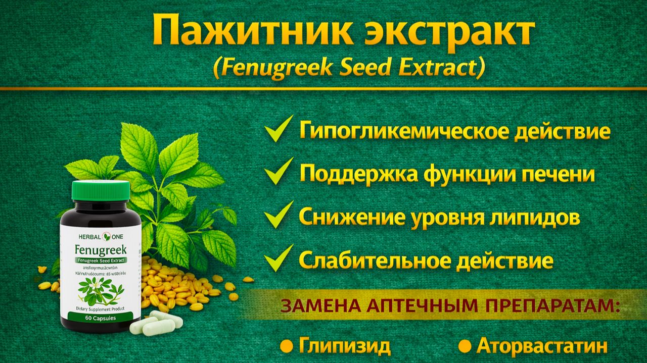 Пажитник экстракт (Fenugreek Seed) капсулы