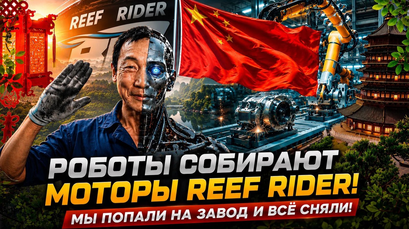 Как рождаются моторы Reef Rider? Новые роботизированные конвейры моторов 150-175-200 л.с. Hidea