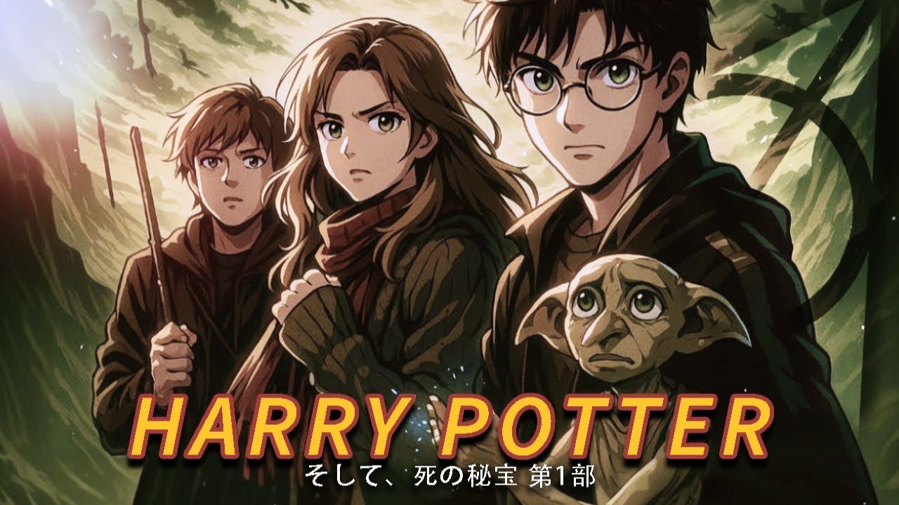 Гарри Поттер и Дары смерти часть 1 в стиле аниме