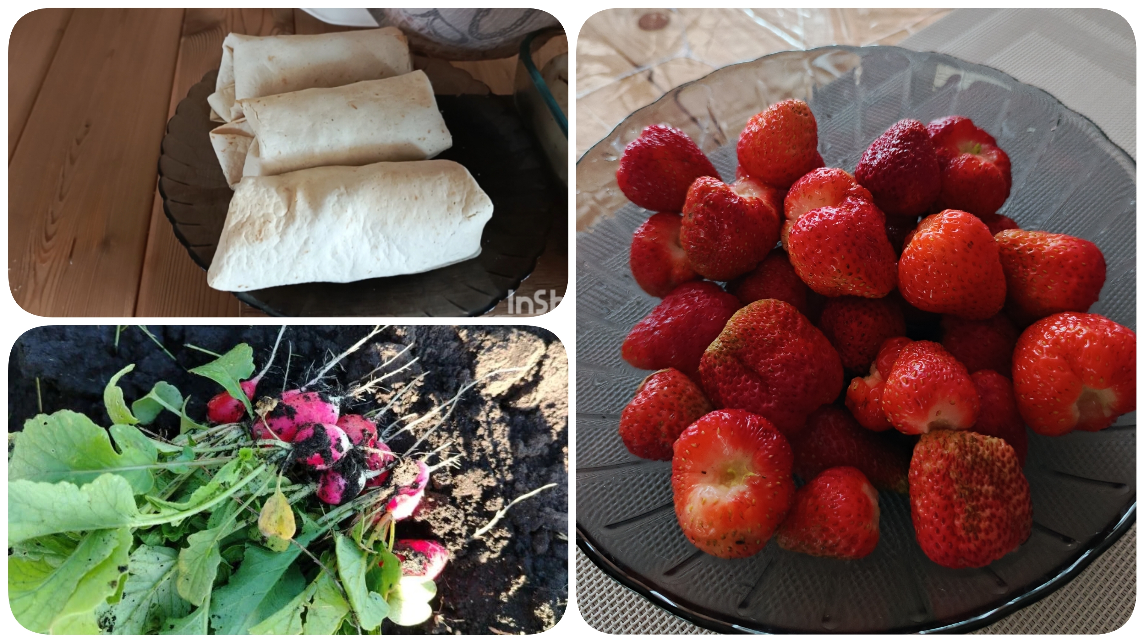 Наш первый урожай с огорода. Суббота много дел.