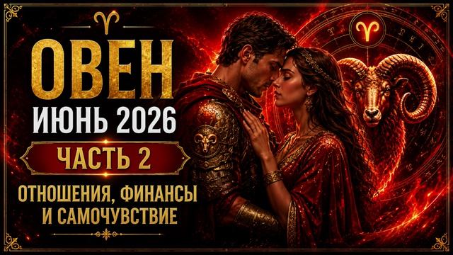ОВЕН на ИЮНЬ 2026. Часть 2 — Чувства, бюджет и самочувствие