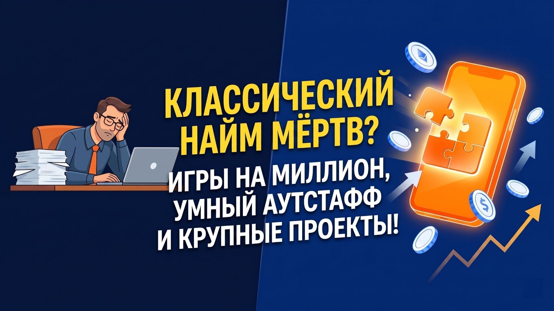 КЛАССИЧЕСКИЙ НАЙМ МЁРТВ: Игры на миллион, умный аутстафф и как забирать крупнейшие IT-проекты!