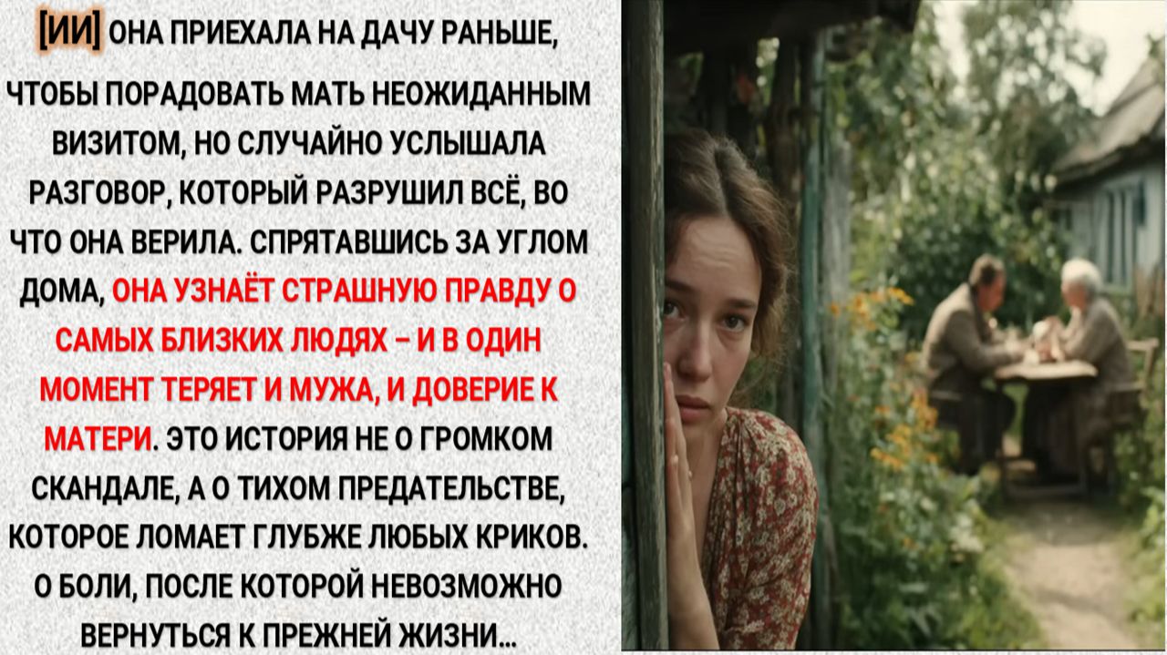 Она хотела сделать маме сюрприз, приехав с командировки. Но подслушанный разговор сломал ей жизнь.