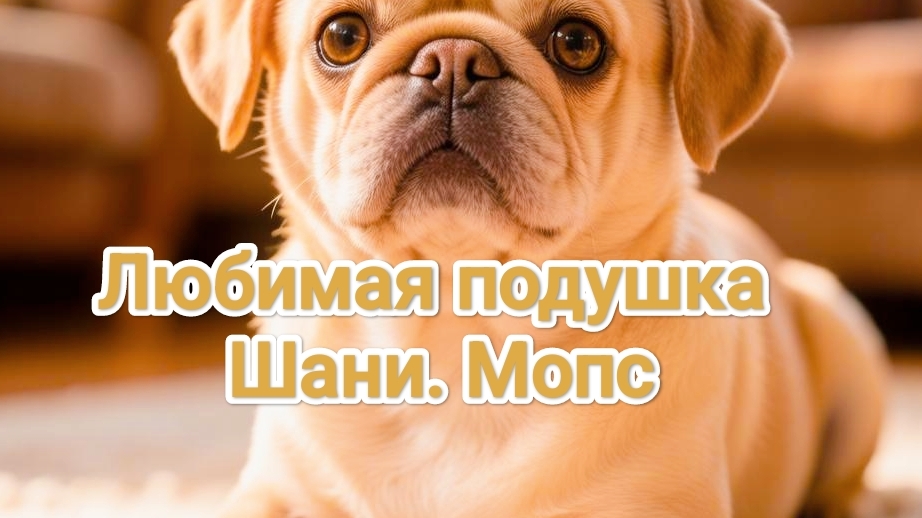 Любимая подушка Шани. Мопс