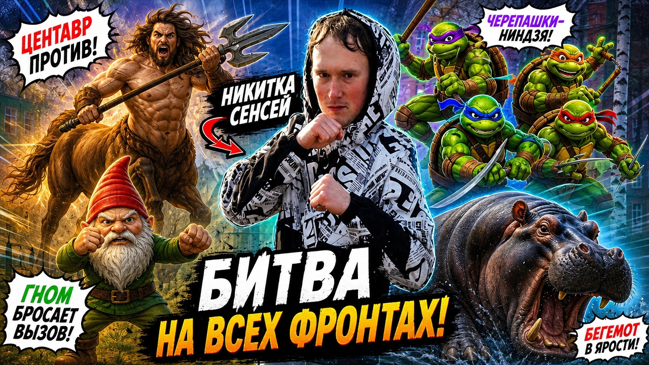 Учитель Никитка против кентавров, черепашек ниндзя, гнома и бегемота