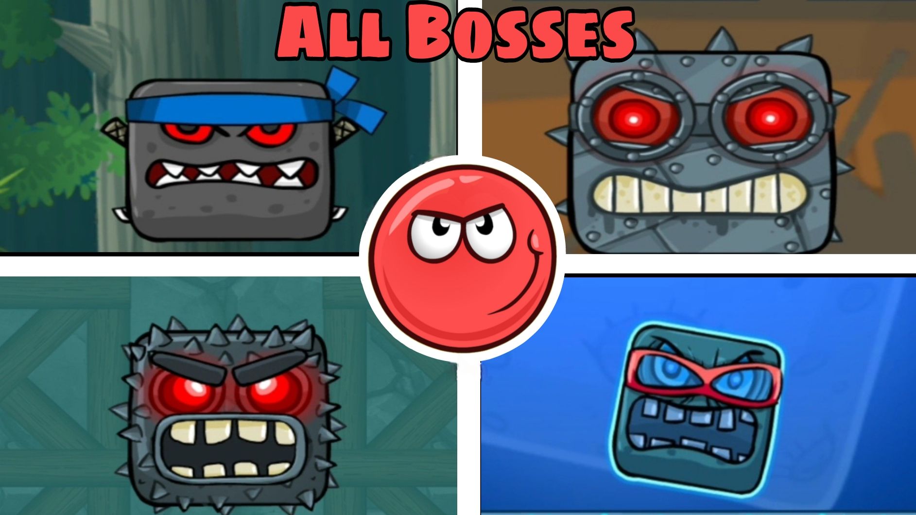 Red Ball 4 Все Боссы (All Bosses)