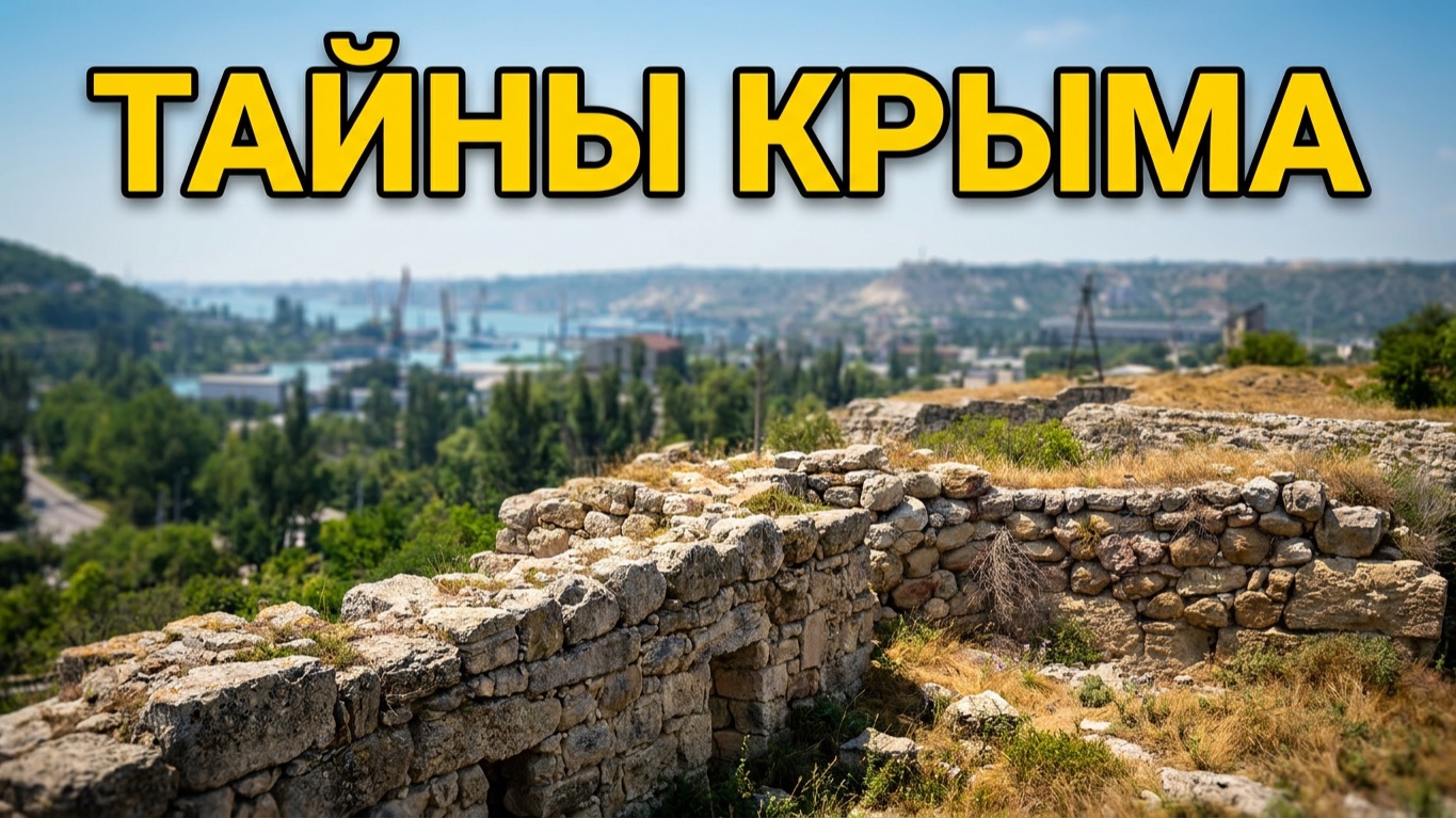 Инкерманский карьер и вид с горы на Черную реку и Инкерманскую бухту
