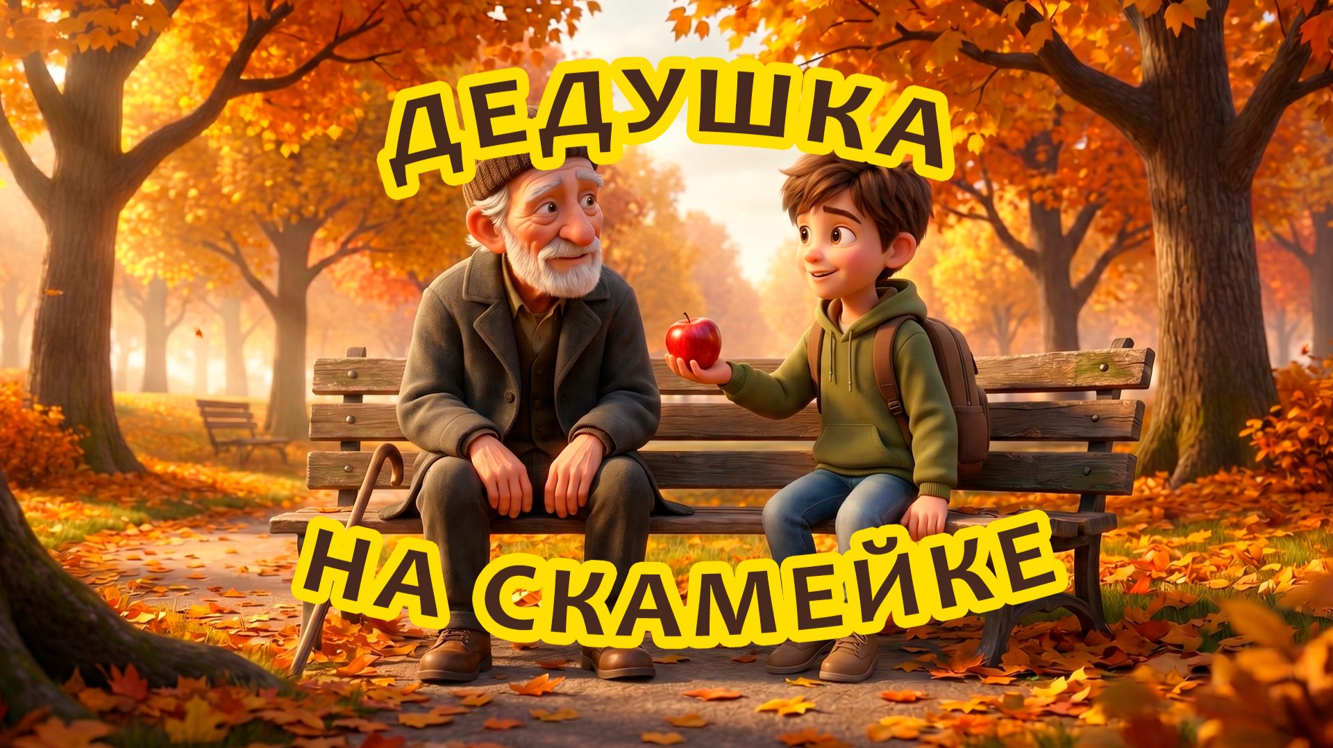 Добрый мультик Дедушка на скамейке | Трогательная история для детей