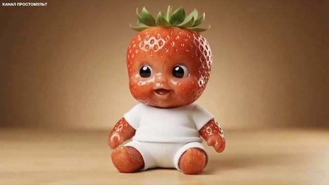 Миниатюрные фрукты открывают сюрпризы  Увлекательная анимация в стиле мультика с использованием ИИ