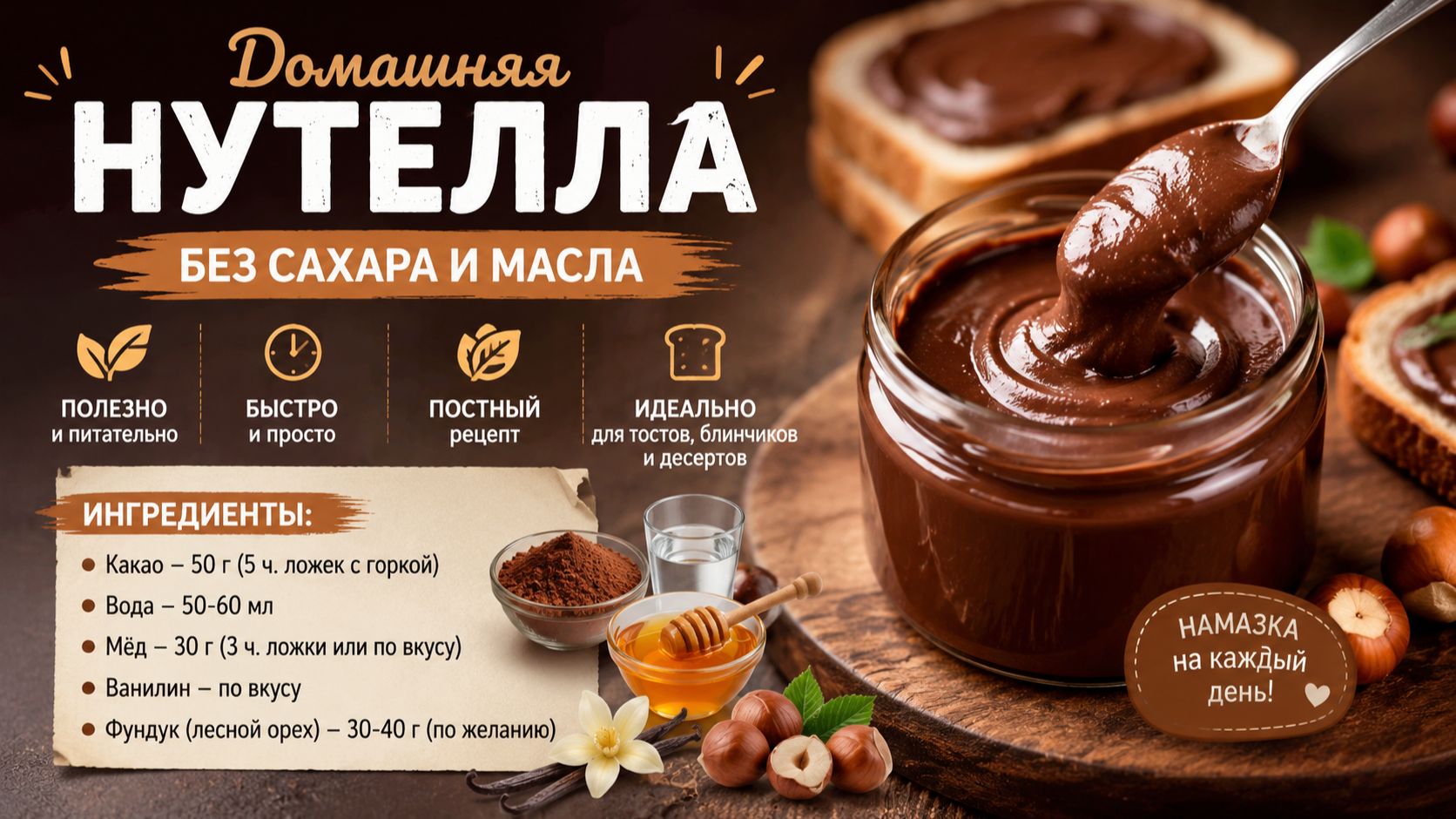 Как приготовить домашнюю нутеллу