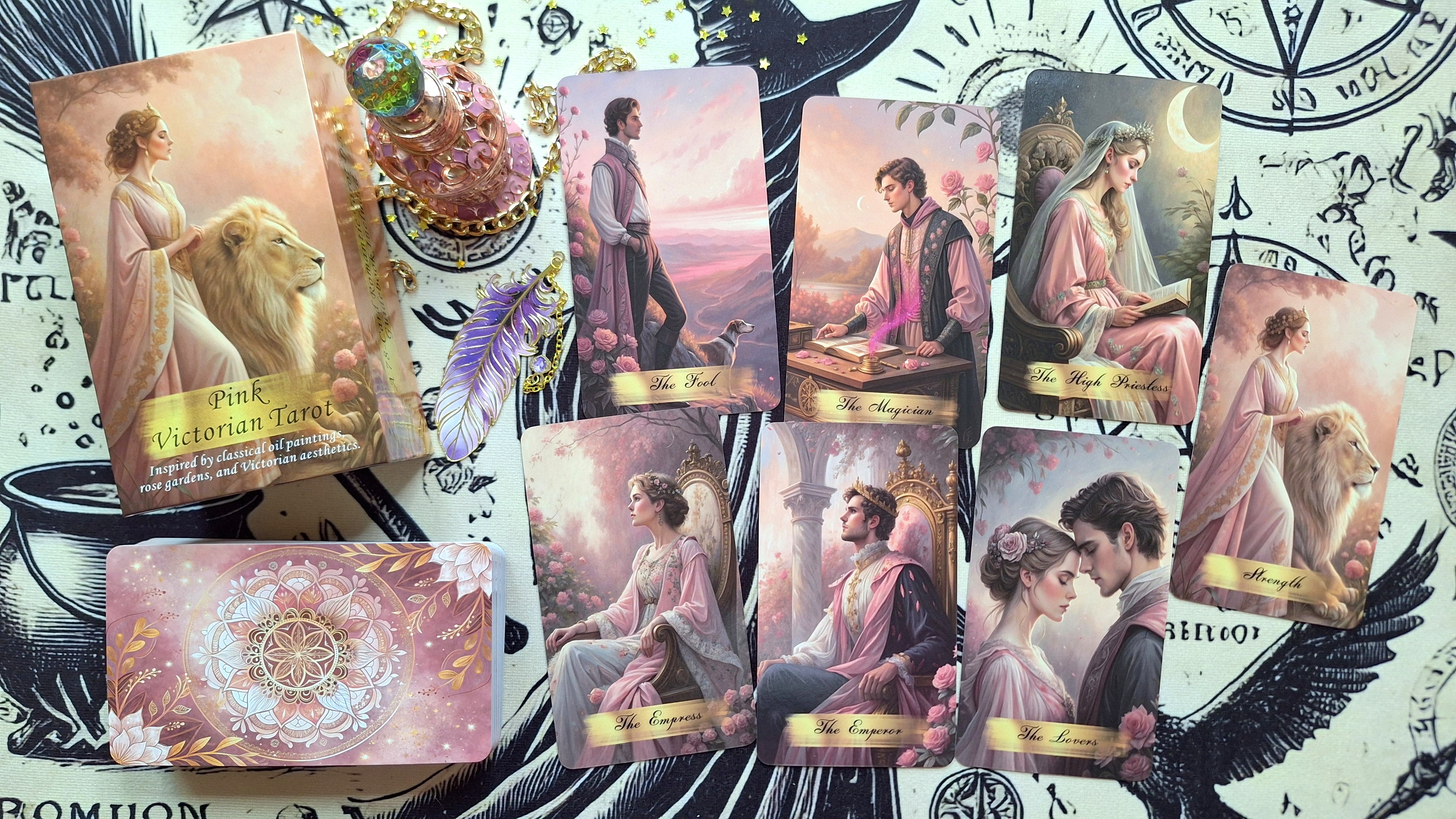 Обзор нежнейшей колоды 🌸 Pink Victorian Tarot 🌸 Розовое Викторианское Таро