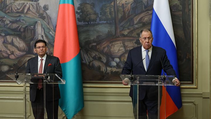 Пресс-конференция С.В.Лавров с Министром иностранных дел Бангладеша Х.Рахманом, Москва, 8 июня 2026
