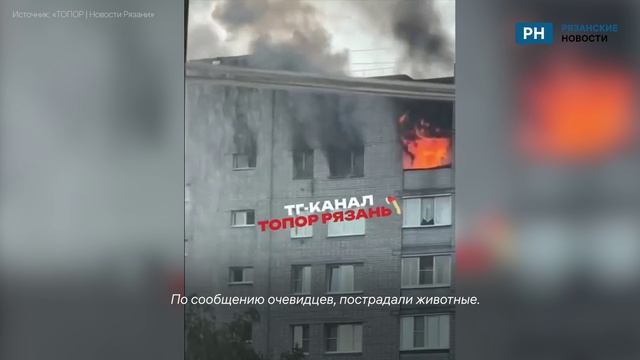 В Рязани на улице Вишневой произошел пожар