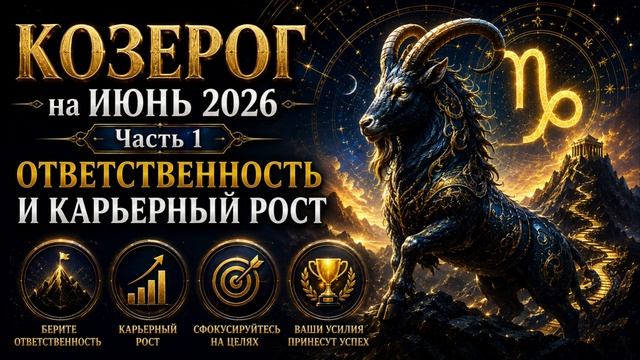 КОЗЕРОГ на ИЮНЬ 2026. Часть 1 — Ответственность и карьерный рост