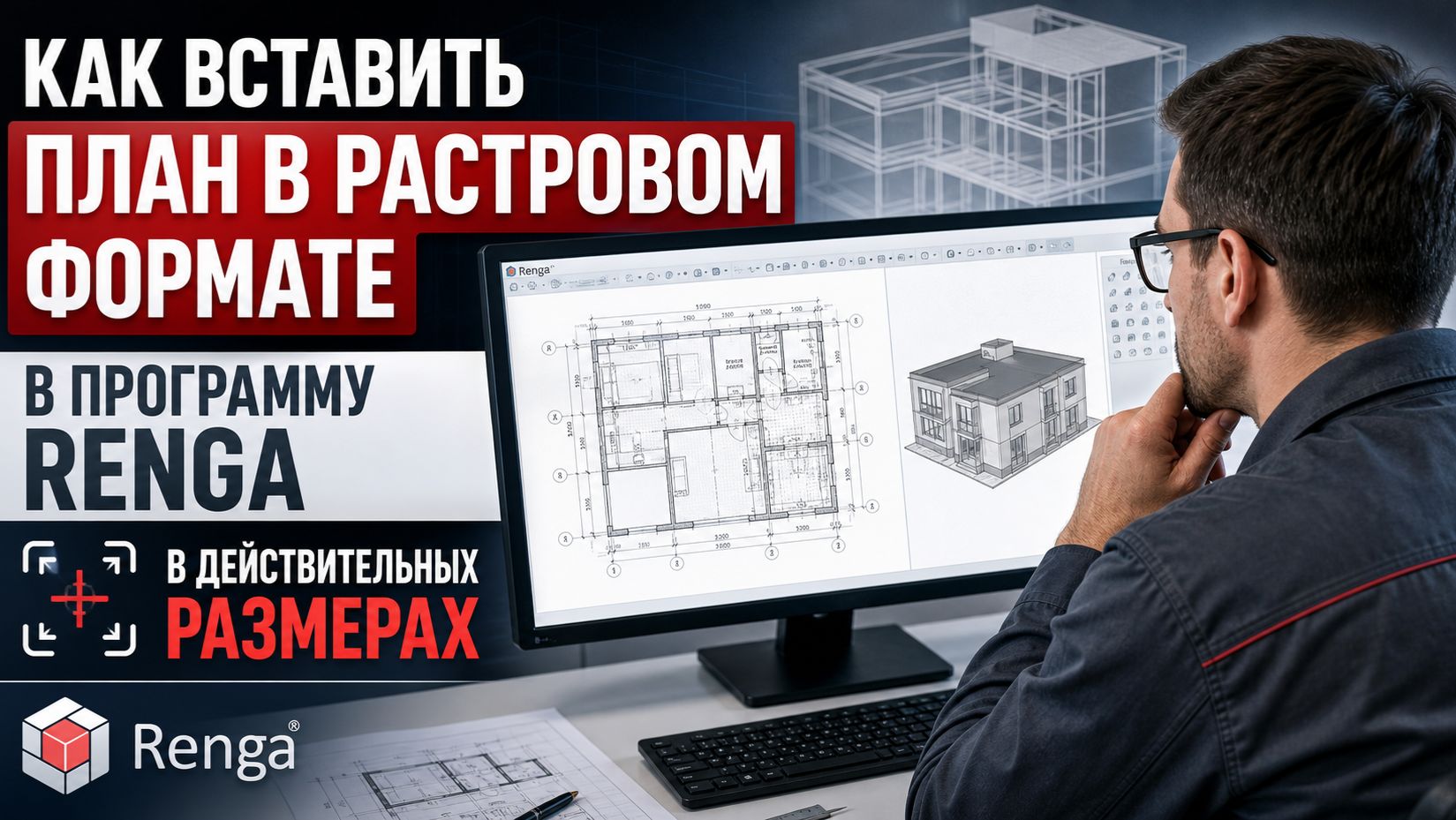 Как вставить план в растровом формате в Ренгу в действительных размерах