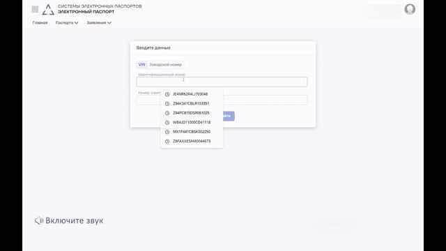 Выписка из Электронного Паспорта для заинтересованного лица.