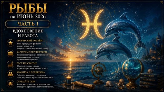 РЫБЫ на ИЮНЬ 2026. Часть 1 — Вдохновение и работа