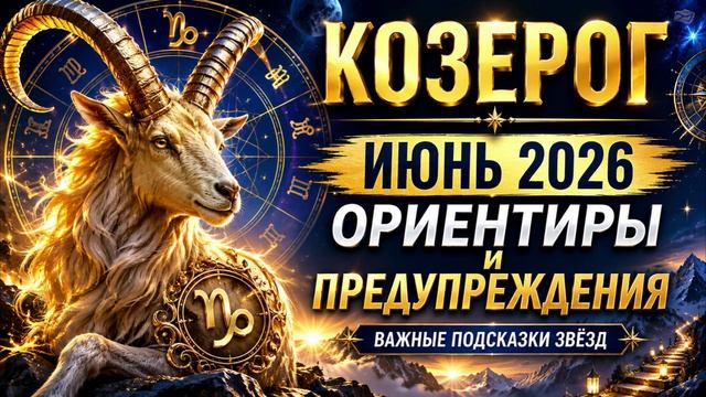 КОЗЕРОГ на ИЮНЬ 2026 — Ориентиры и предупреждения