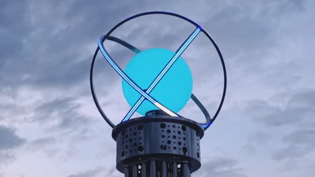 "Атомный" фонтан в Петербурге