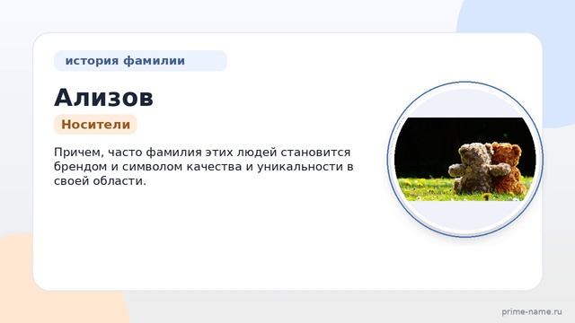 Фамилия Ализов: происхождение, значение и склонение