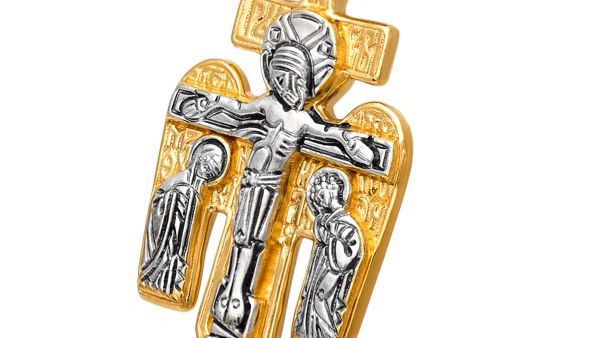 Крест «Распятие. Архангел Михаил» серебро 925 проба (арт. 101.024)