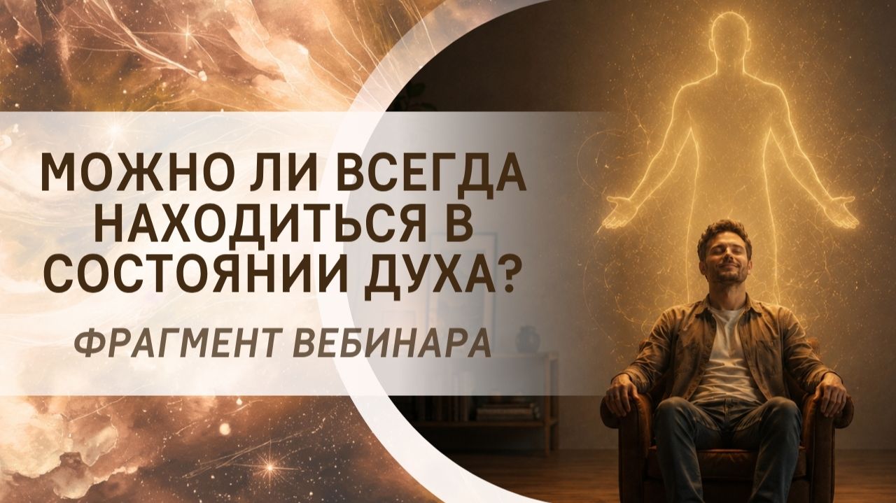 Можно ли всегда находиться в состоянии Духа? Фрагмент бесплатного вебинара