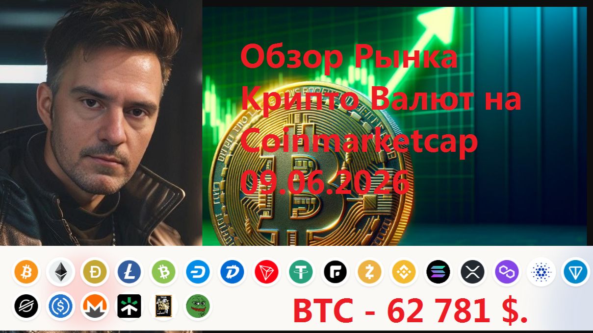 Обзор Рынка Крипто валют на Coinmarketcap 09.06.2026