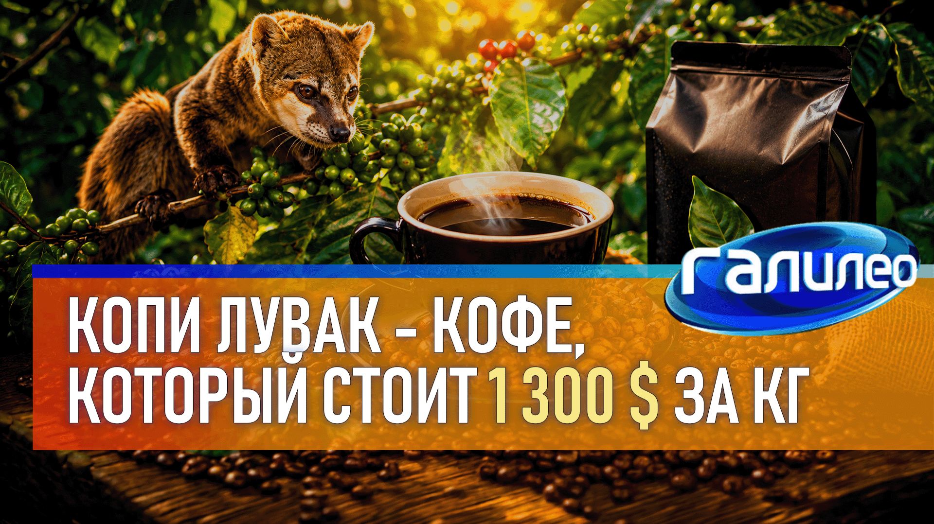 Галилео ☕ Kopi Luwak - один из самых дорогих сортов кофе в мире
