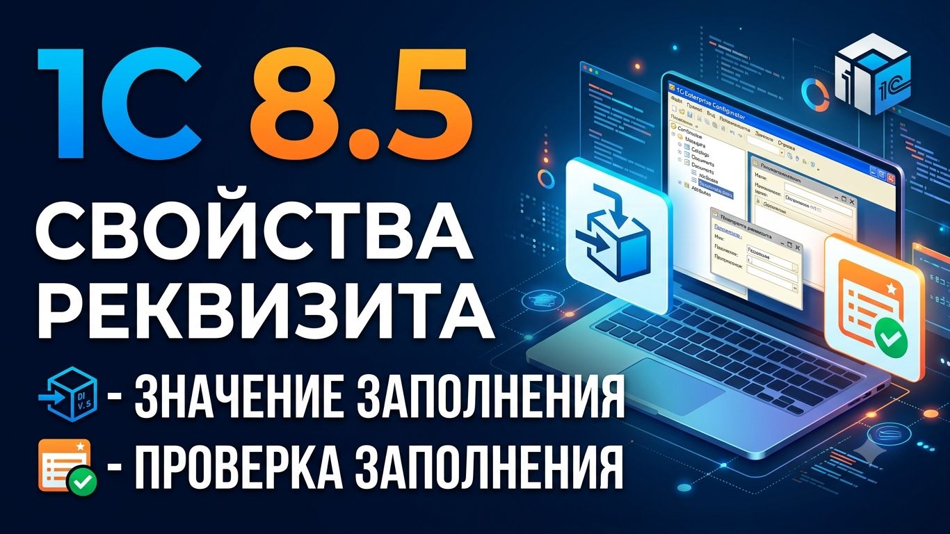 Свойства реквизита. Значение заполнения Проверка заполнения