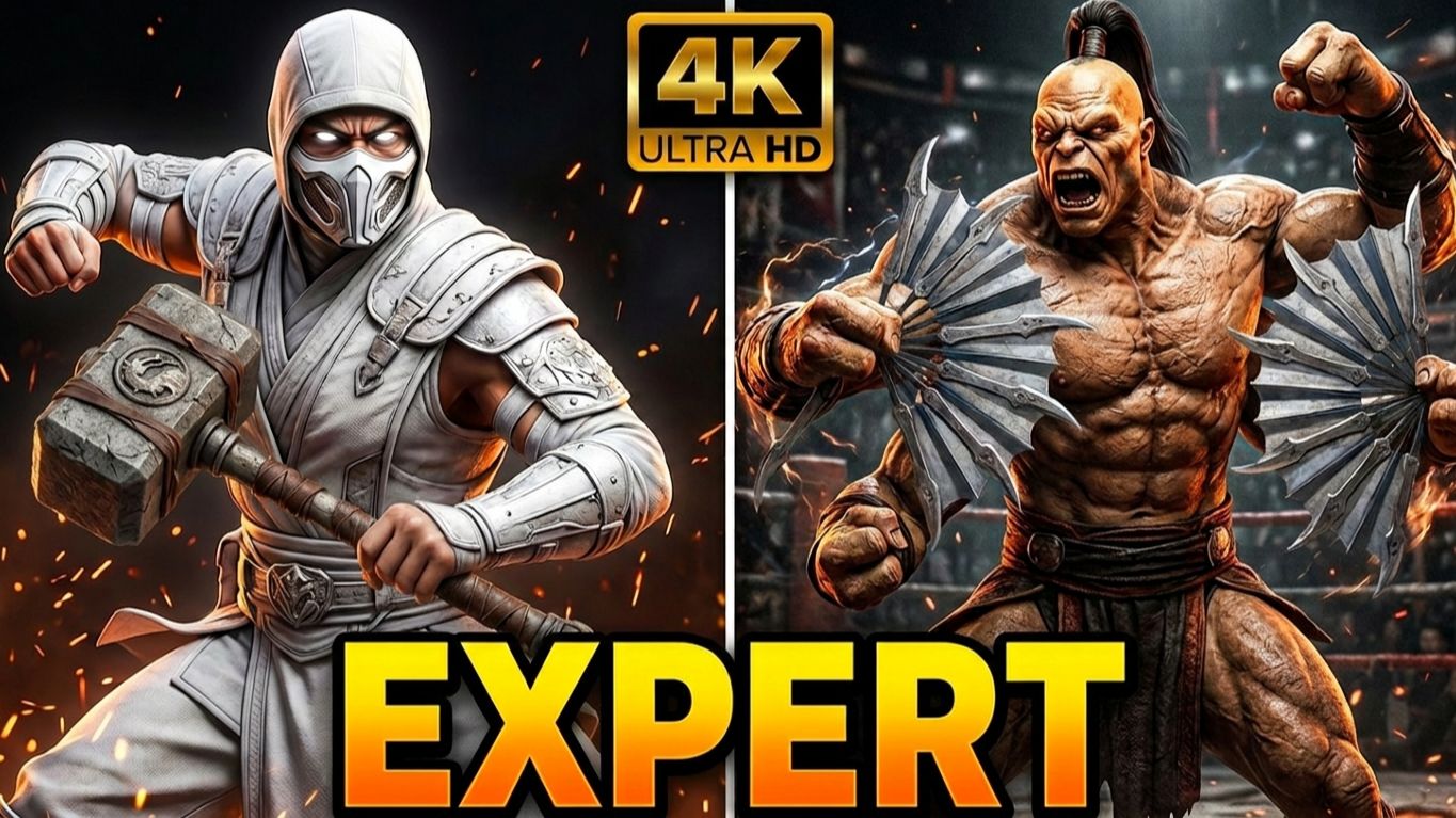 Игра за White Scorpion & Goro MK1 в Mortal Kombat 9 на PC Expert в 4K