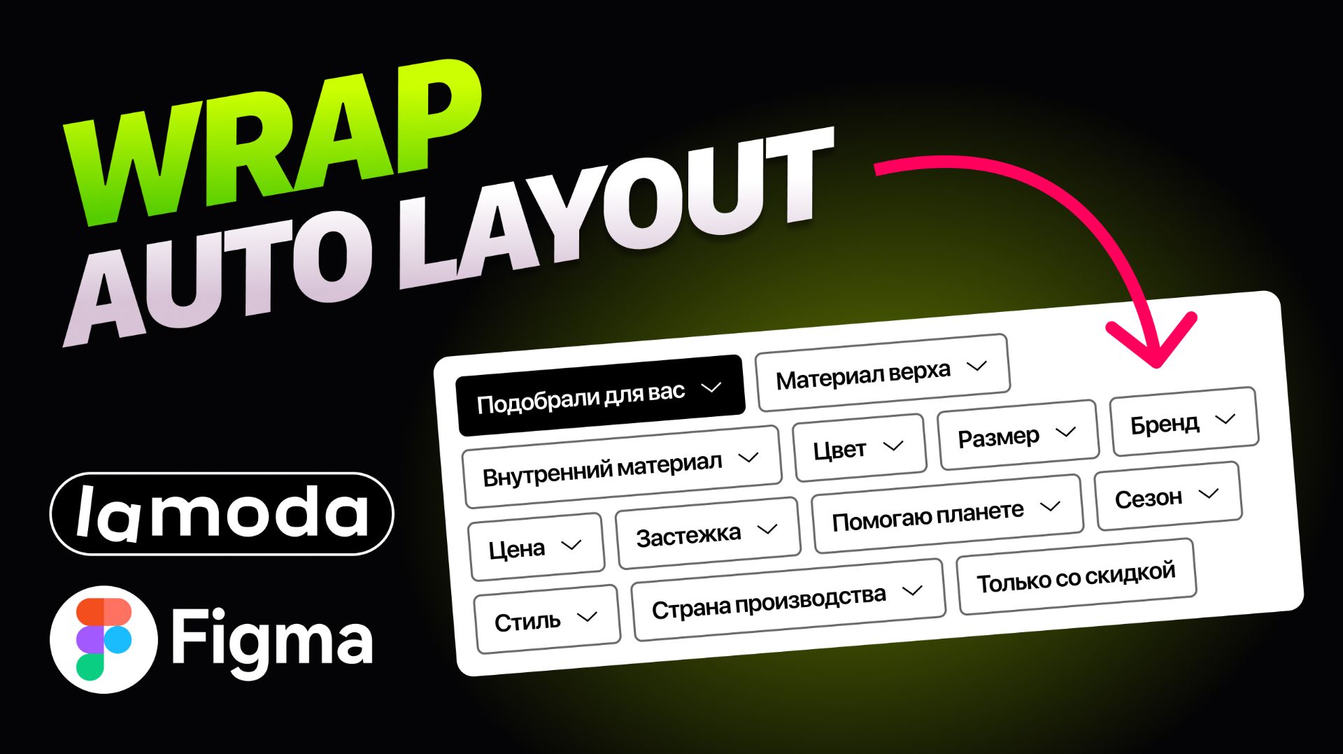 Авто перенос элементов на другую строку с помощью авто лейаутов в фигме