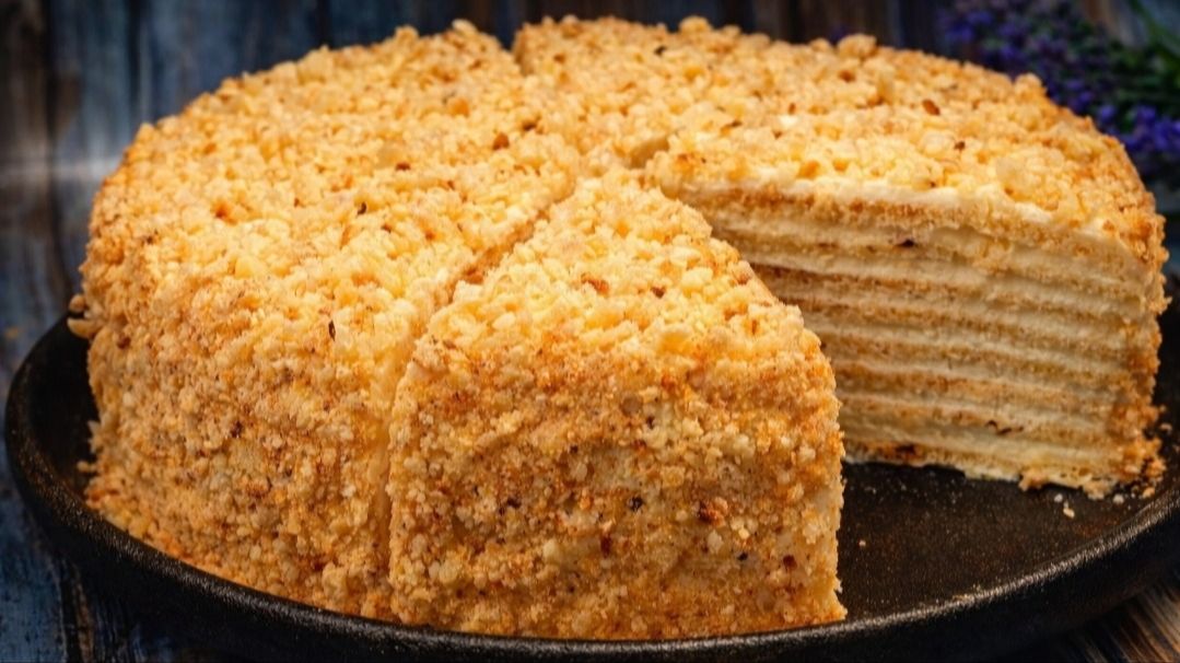 Готовлю из ТВОРОГА на СКОВОРОДЕ без весов и миксера! Быстрый, вкусный торт без духовки к чаю🍰