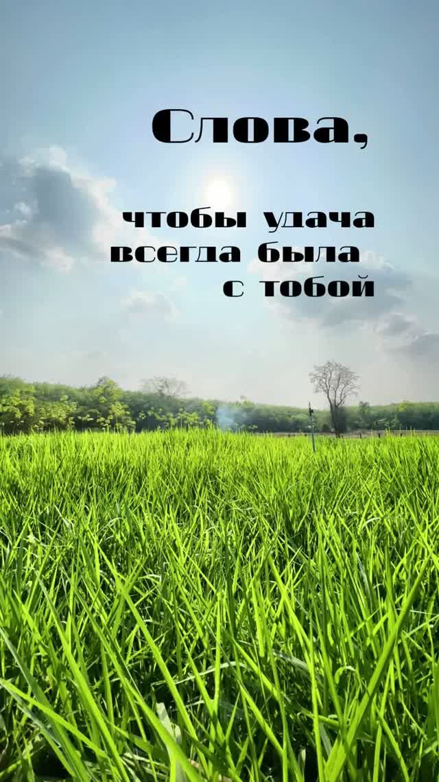 Слова, чтобы удача всегда была с тобой