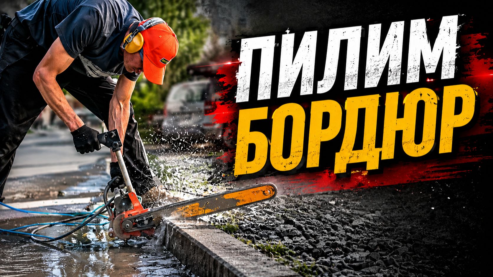 Пилим бордюр: делаем парковку с Victar.Конкрет-4000