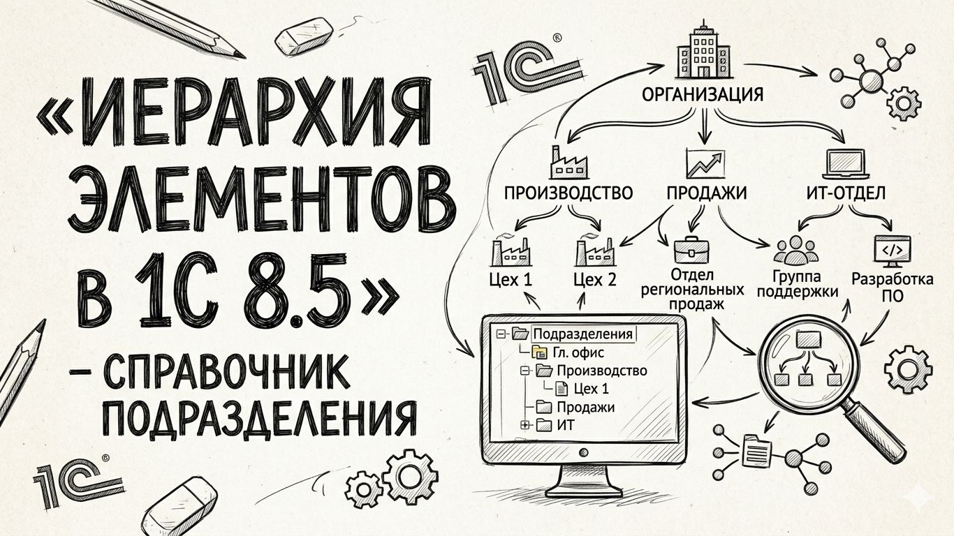 Иерархия элементов в 1С 8.5 – справочник подразделения