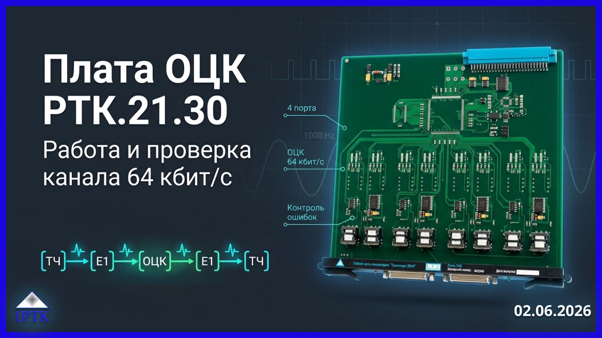 Плата ОЦК РТК.21.30 — работа и проверка канала связи