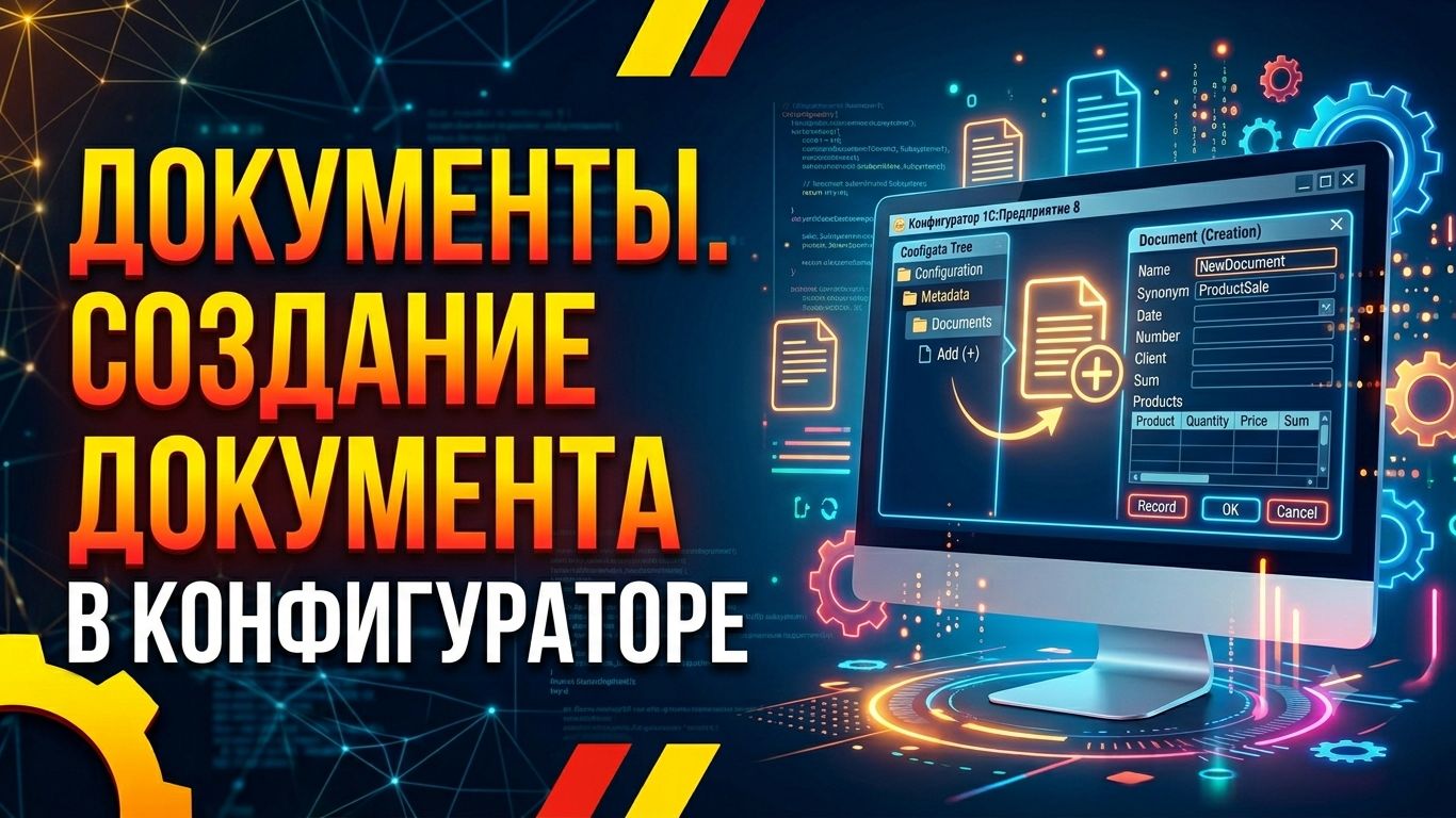 Документы. Создание нового документа в конфигураторе