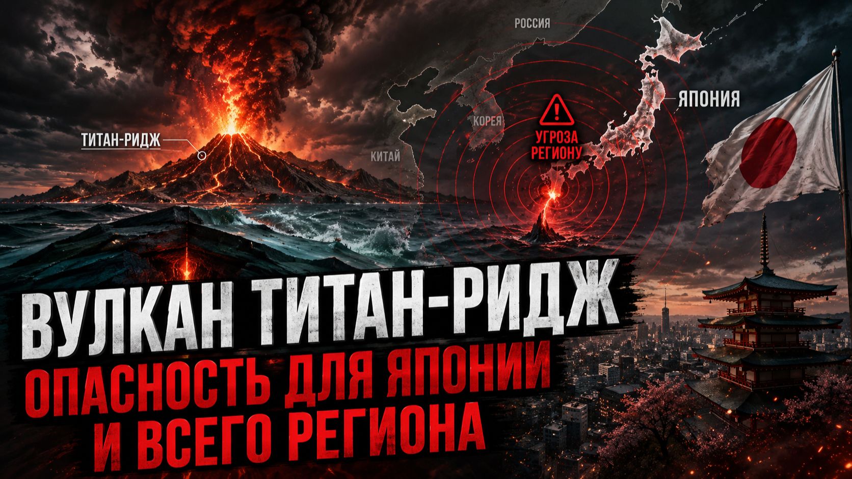 Вулкан Титан-Ридж - опасность для Японии и всего региона