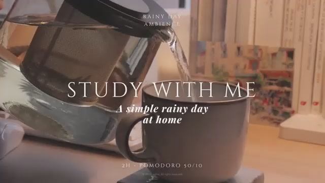 2 часа учебы под звуки дождя 🌧️ STUDY WITH ME🌧️ Pomodoro 50/10 [lofi]