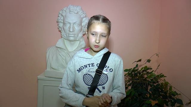 Участница акции "читаем Пушкина"