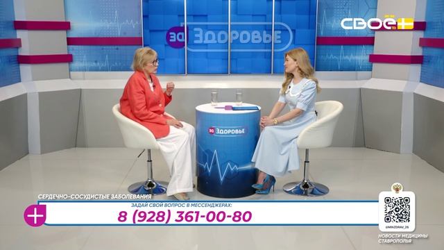 За здоровье. Сердечно-сосудистые заболевания. Гость студии — Светлана Шимоненко